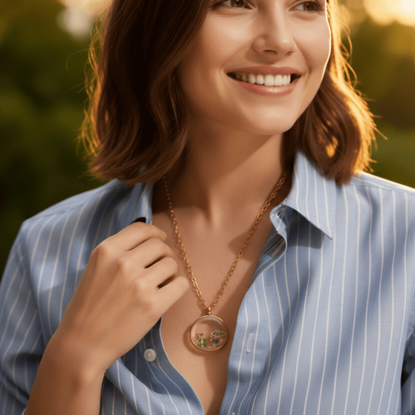Ava Delora Locket Necklace - Elegant Jewelry Piece – Ava Delora UK